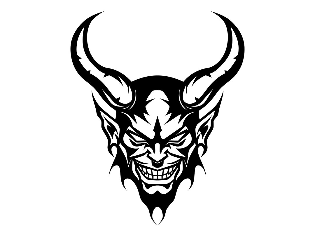 Demon SVG Devil Horned Monster Dark Fantasy Horror Printable Clip Art ...
