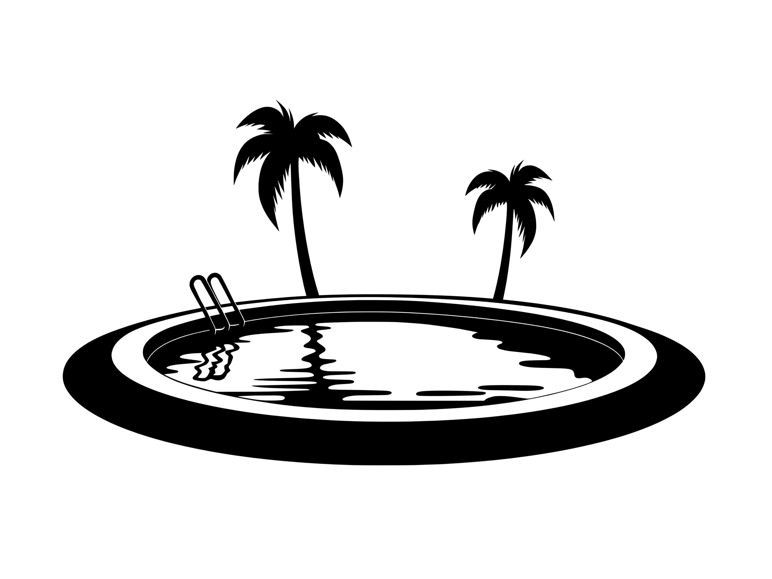 Swimming Pool SVG Tropical Summer Holiday Resort Poolside - Etsy