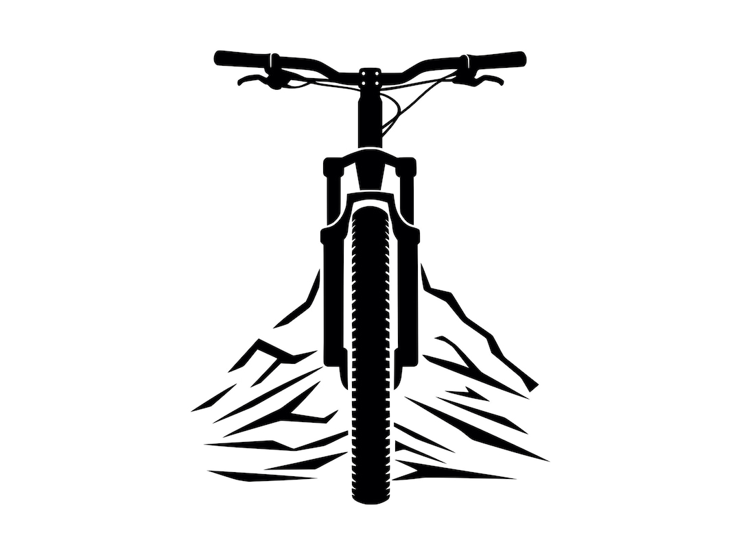 Mountain Bike SVG - MTB Downhilll Trail Riding Bicycle Silhouette Clipart Cut File, Instant ...