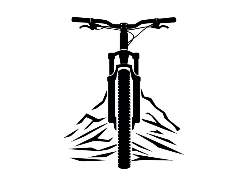 Mountain Bike SVG - MTB Downhilll Trail Riding Bicycle Silhouette ...