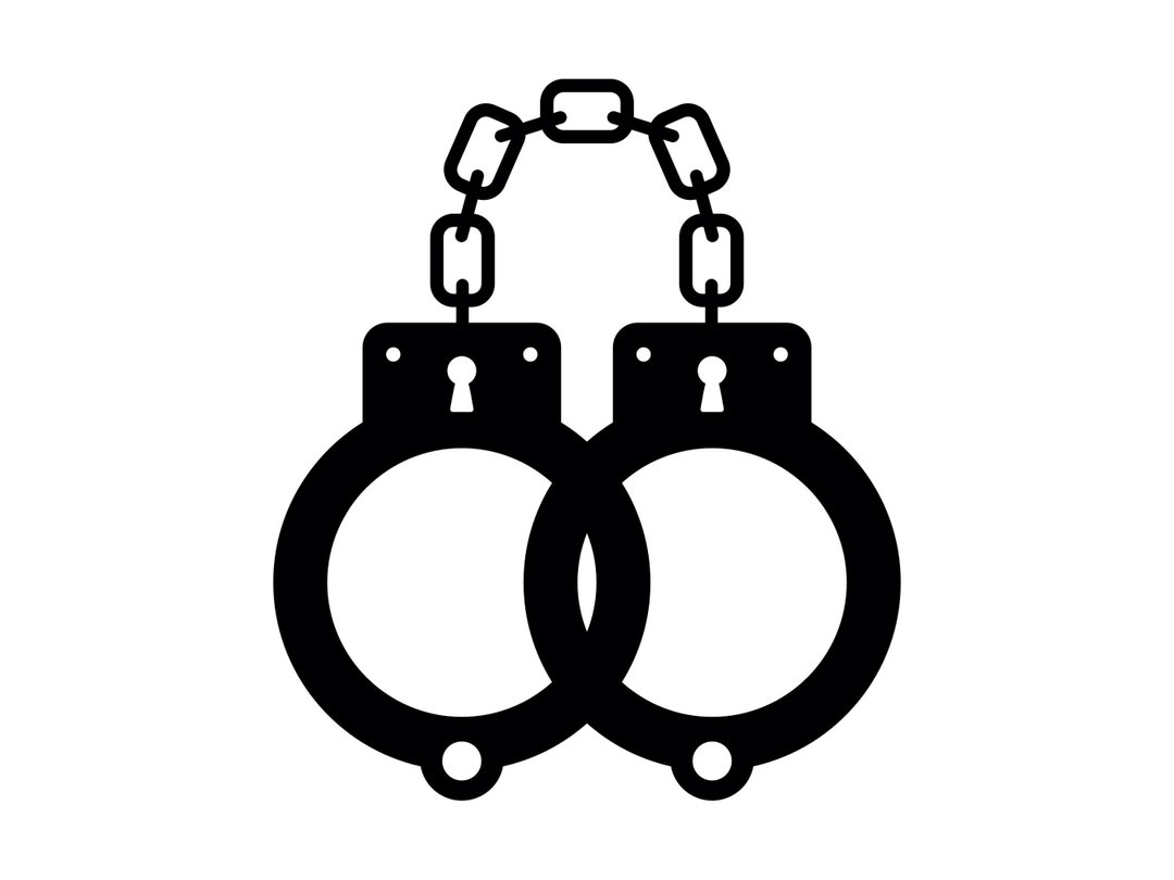 Handcuffs SVG - Prisoner Restraint Shackles Police Cuffs Printable ...