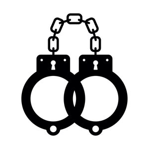 Handcuffs SVG - Prisoner Restraint Shackles Police Cuffs Printable ...