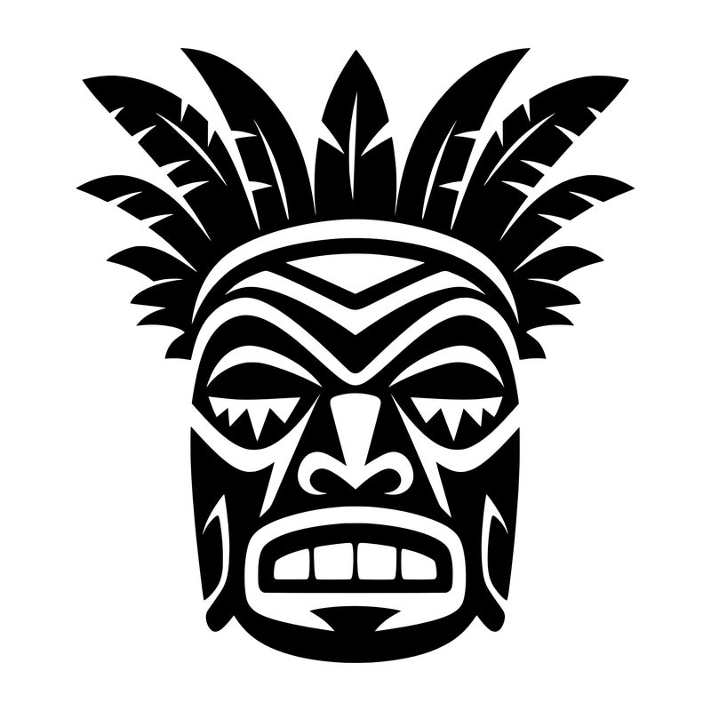 Printable Tiki Face - Etsy