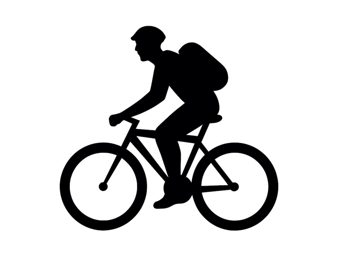 Bike Rider SVG - Cyclist Commuter Cycling Bicycle Riding Printable Clip ...
