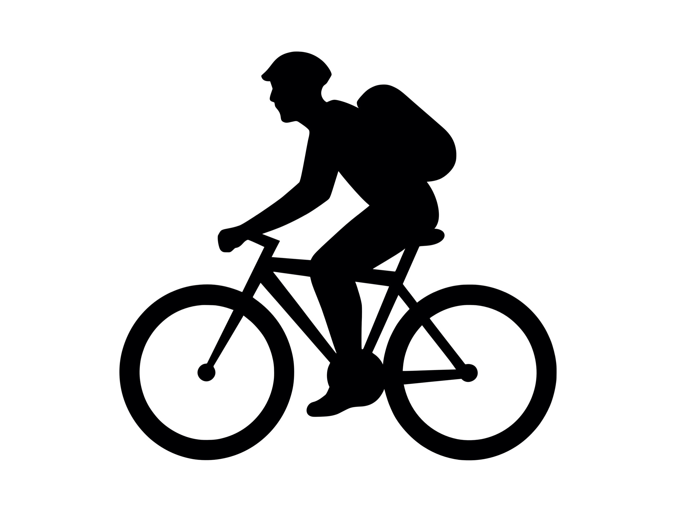 Bike Rider SVG Cyclist Commuter Cycling Bicycle Riding Printable Clip ...