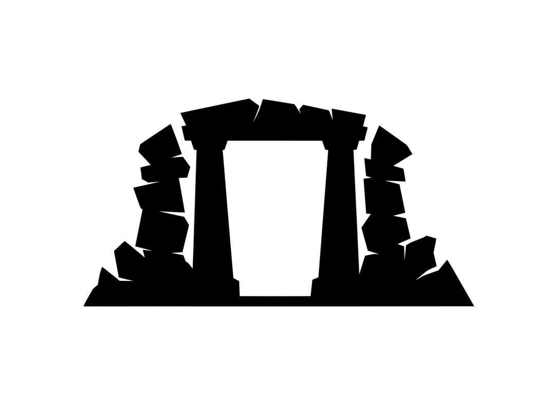 Ancient Ruins SVG - Historical Site Temple Pillars Silhouette Clipart ...