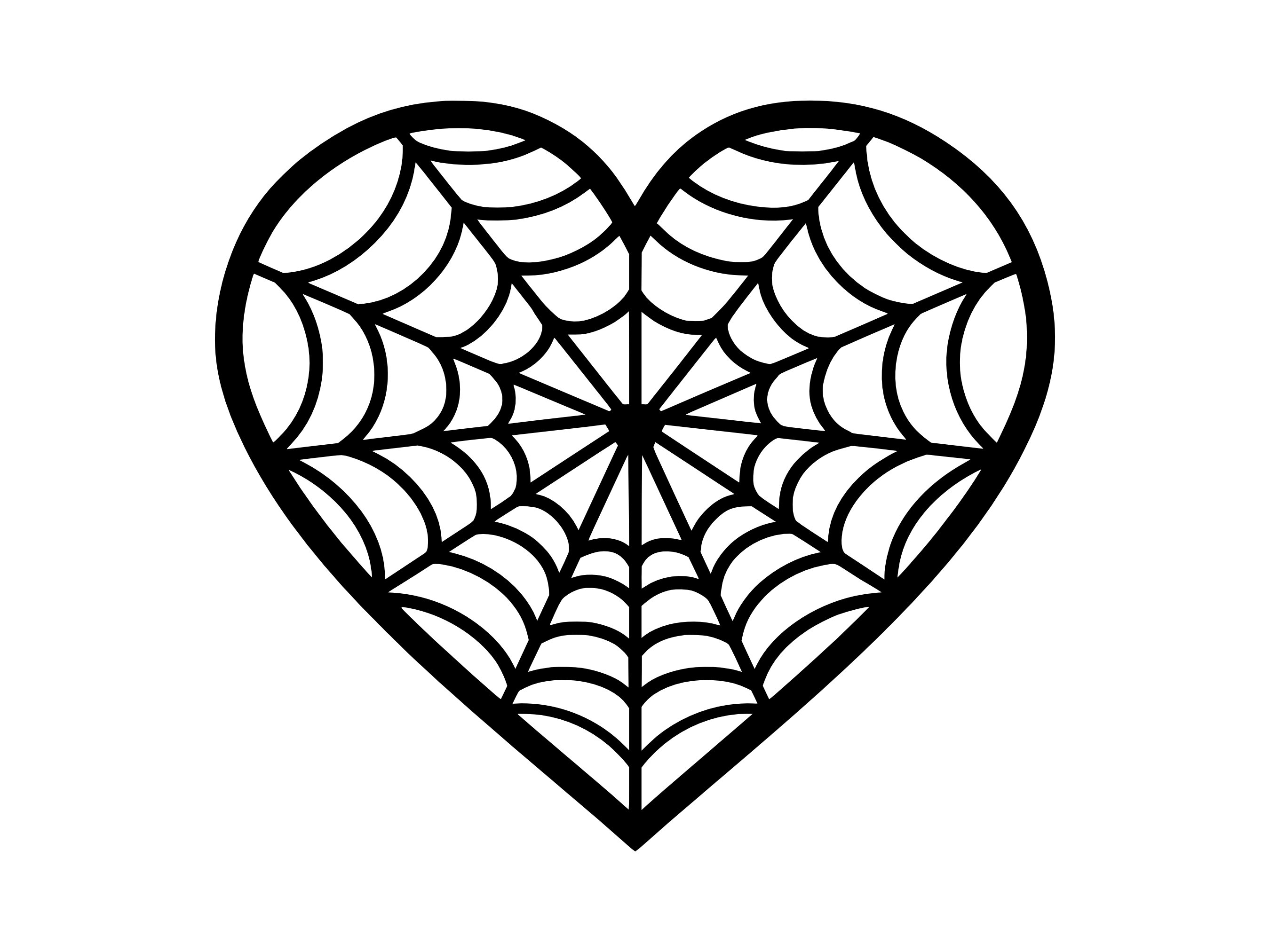 Spider Web Heart Drawing Spiderweb Heart Silver Patch – Kreepsville