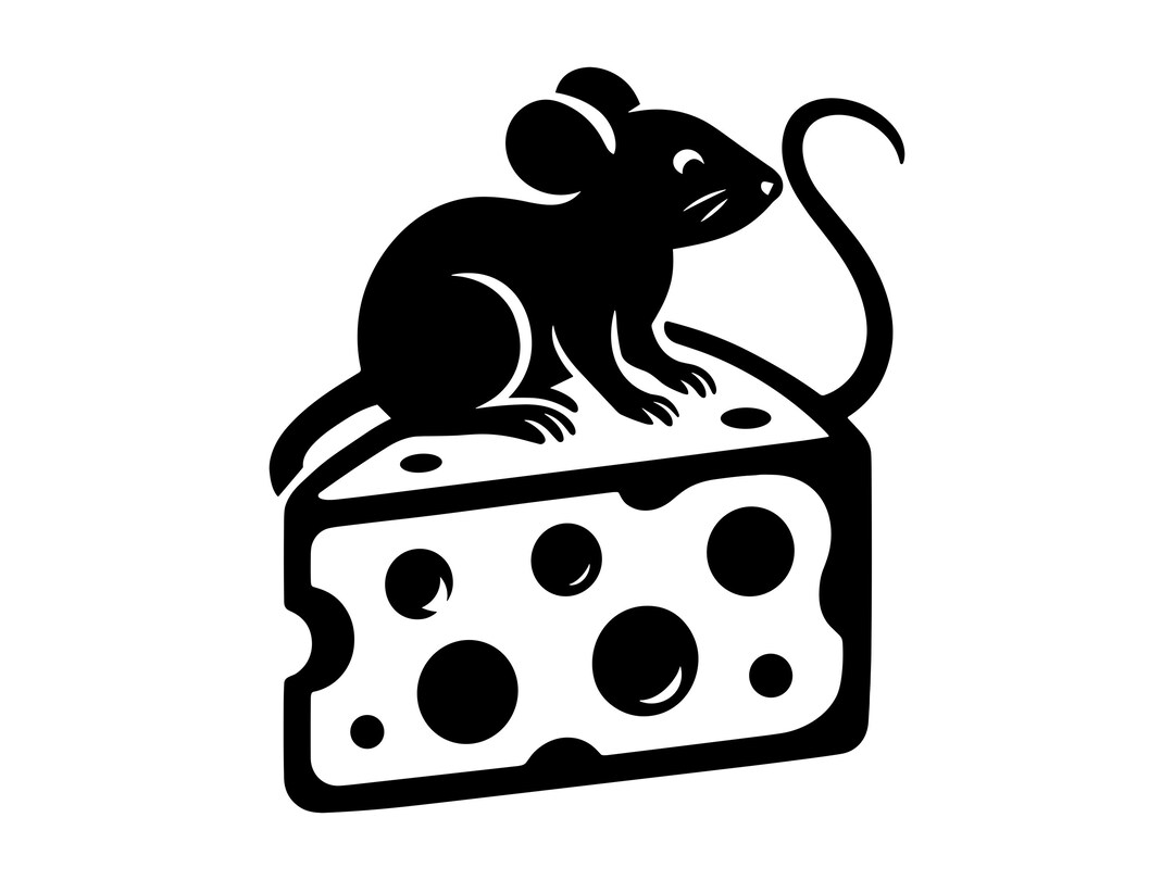 Mouse and Cheese SVG - Farm Animal Cute Rodent Funny Kitchen Food Lover ...