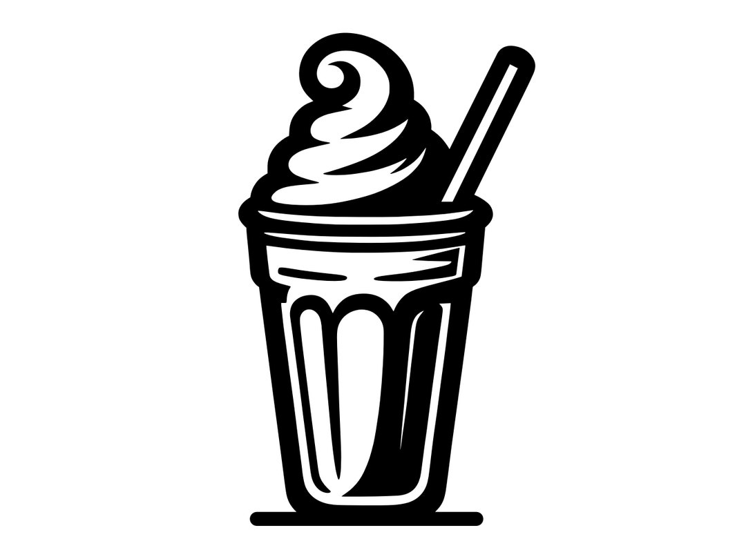 Milkshake SVG - Smoothie Frappe Cold Drink Beverage Printable Clip Art ...