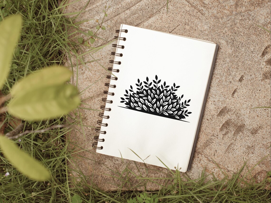 Leafy Bush SVG - Plant Shrub Garden Foliage Nature Hedge Printable Clip ...