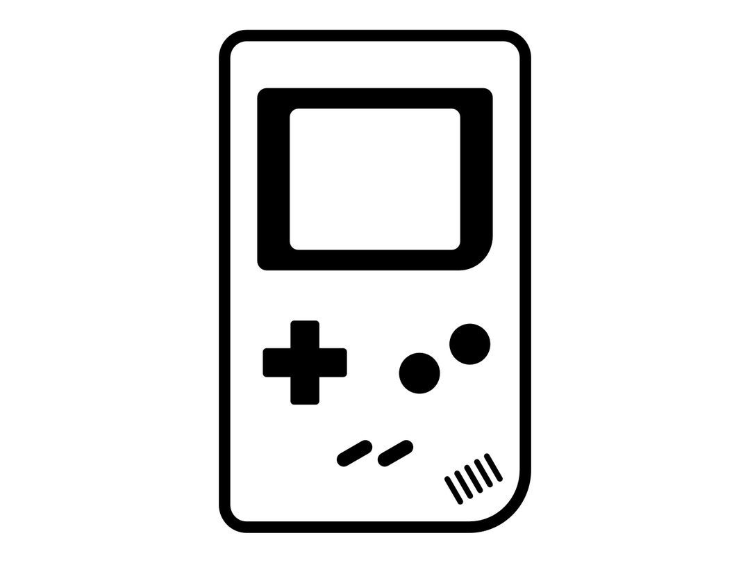 Gameboy SVG Classic Gameboy Silhouette Retro Game Clipart - Etsy