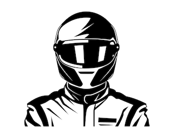 Race Car Helmet Silhouette