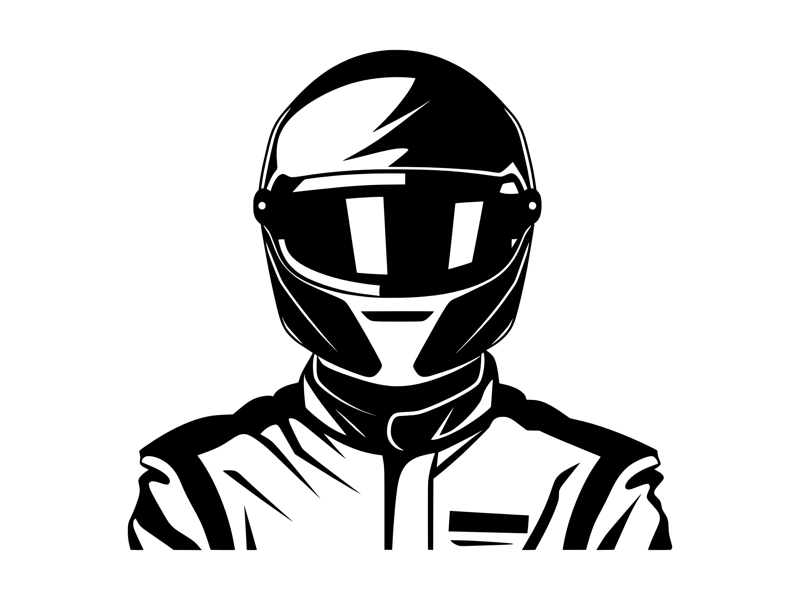 Race Car Driver Vector