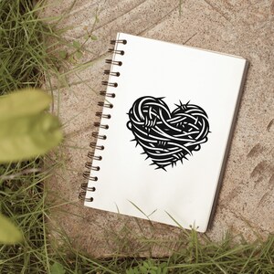 Barbed Wire Heart SVG - Gothic Punk Barbed Love Heart Printable Clip ...
