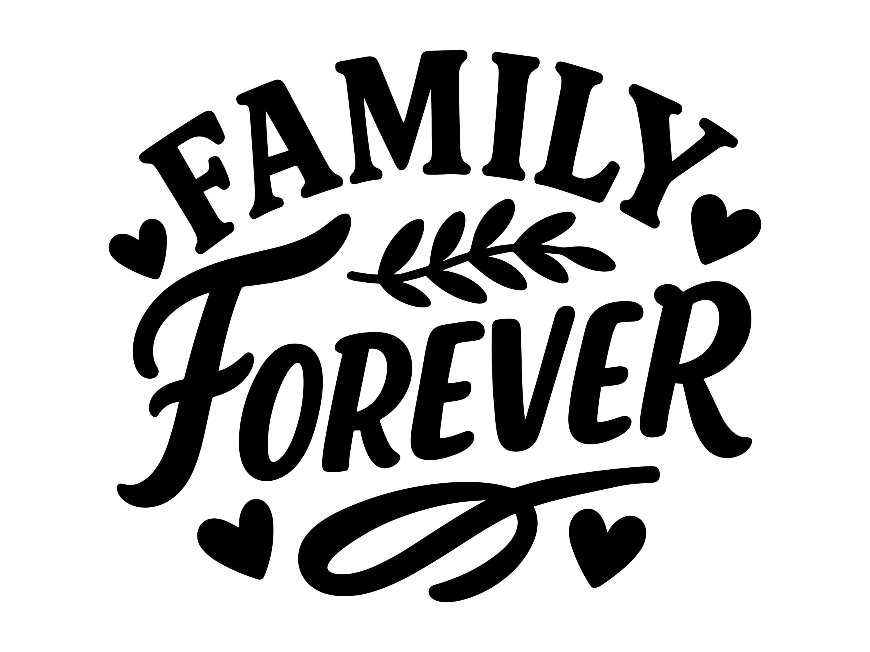 Family Forever SVG - Family Quote Love Home Wall Decor Keepsake Quote ...
