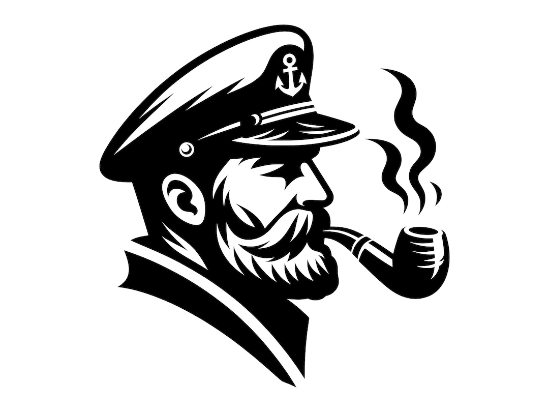 Sea Captain SVG - Sailor Skipper Fisherman Ship Captain Silhouette Clip ...