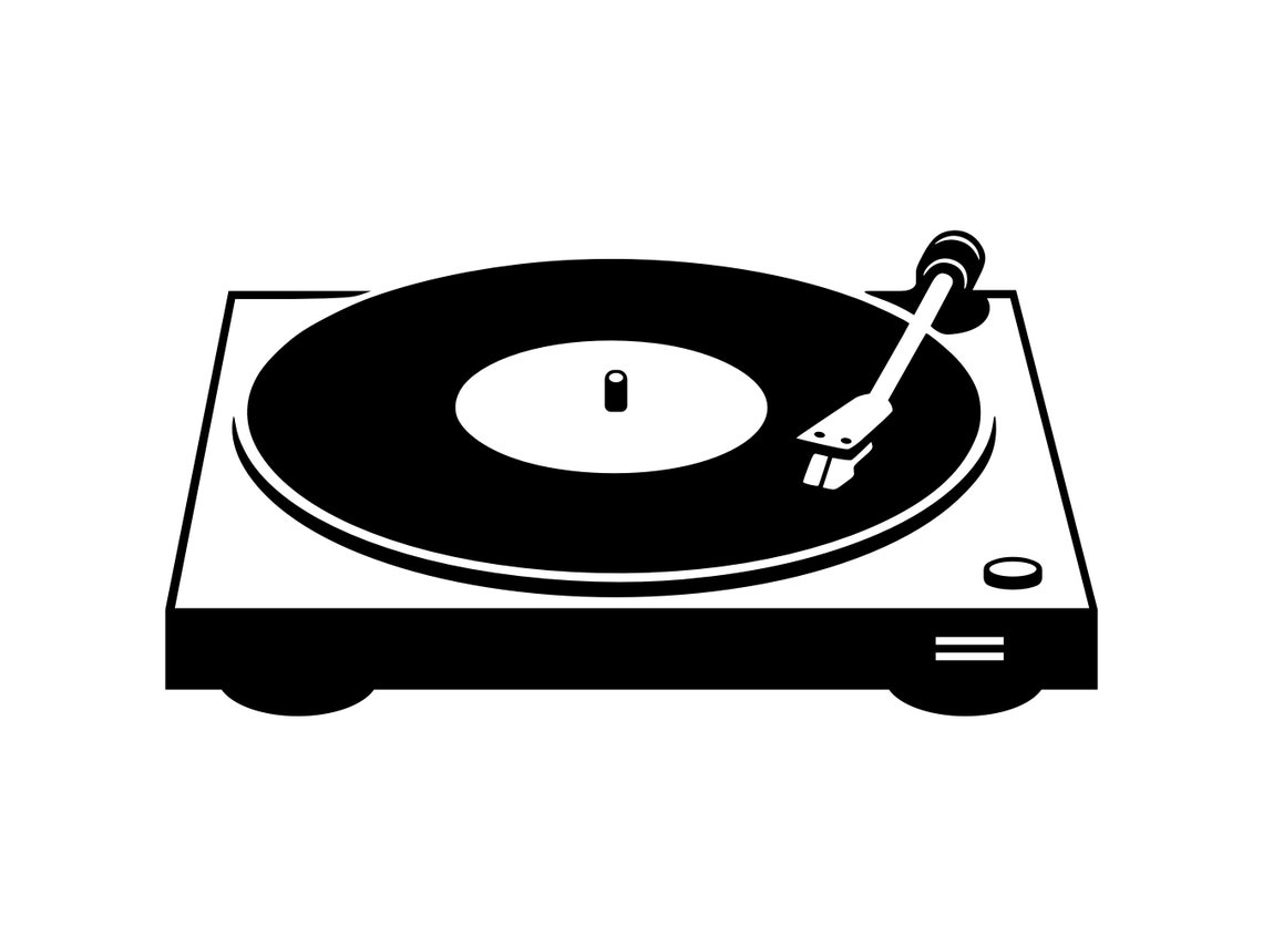 Record Player SVG - Vinyl Record Turntable Retro Music Printable Clip ...