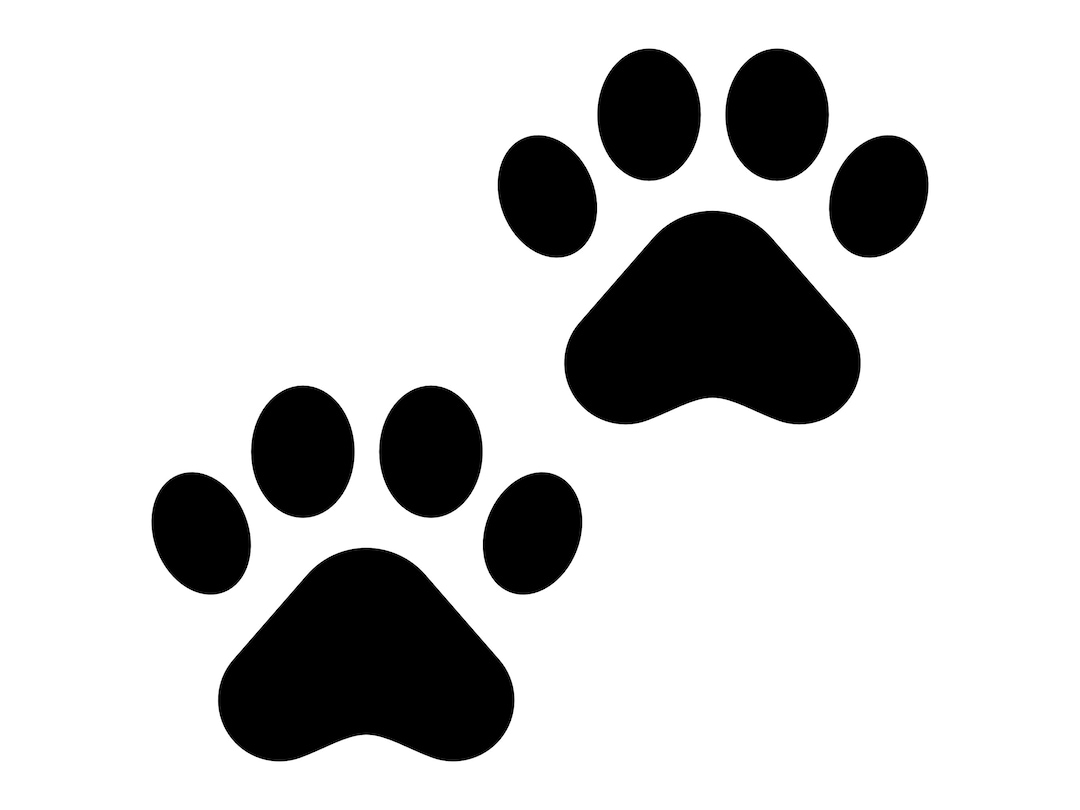Paw Prints SVG, Paw Prints Silhouette, Paw Prints Clipart, Paw Prints ...