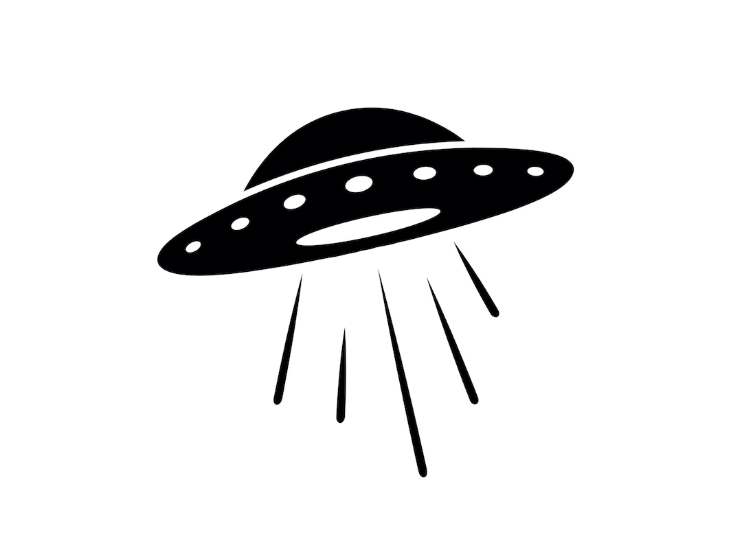 UFO SVG - Alien Space Ship Flying Saucer Silhouette Clipart Cut File ...
