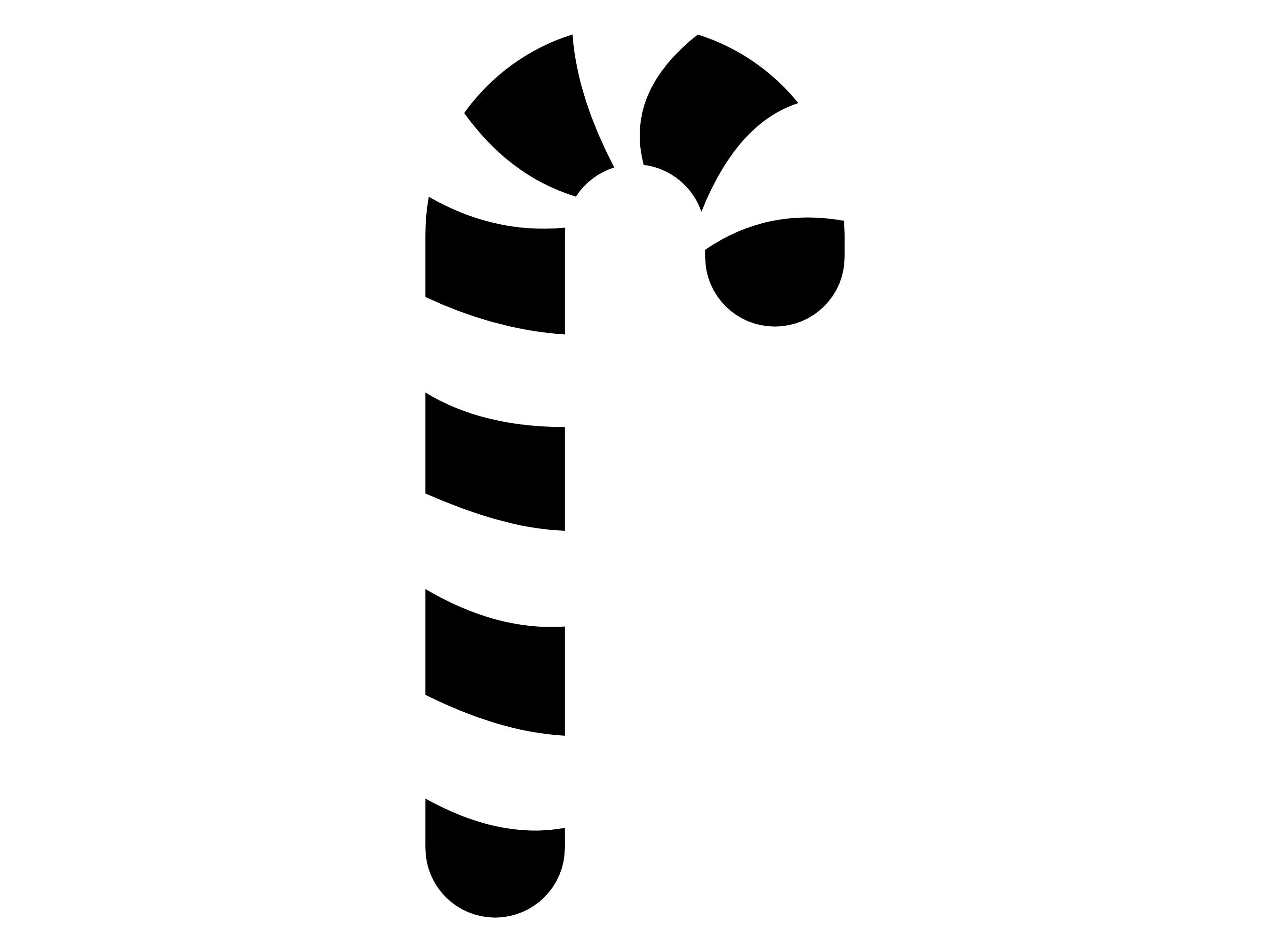 Candy Cane Christmas Candy Black Candy Cane Silhouette Instant Download ...