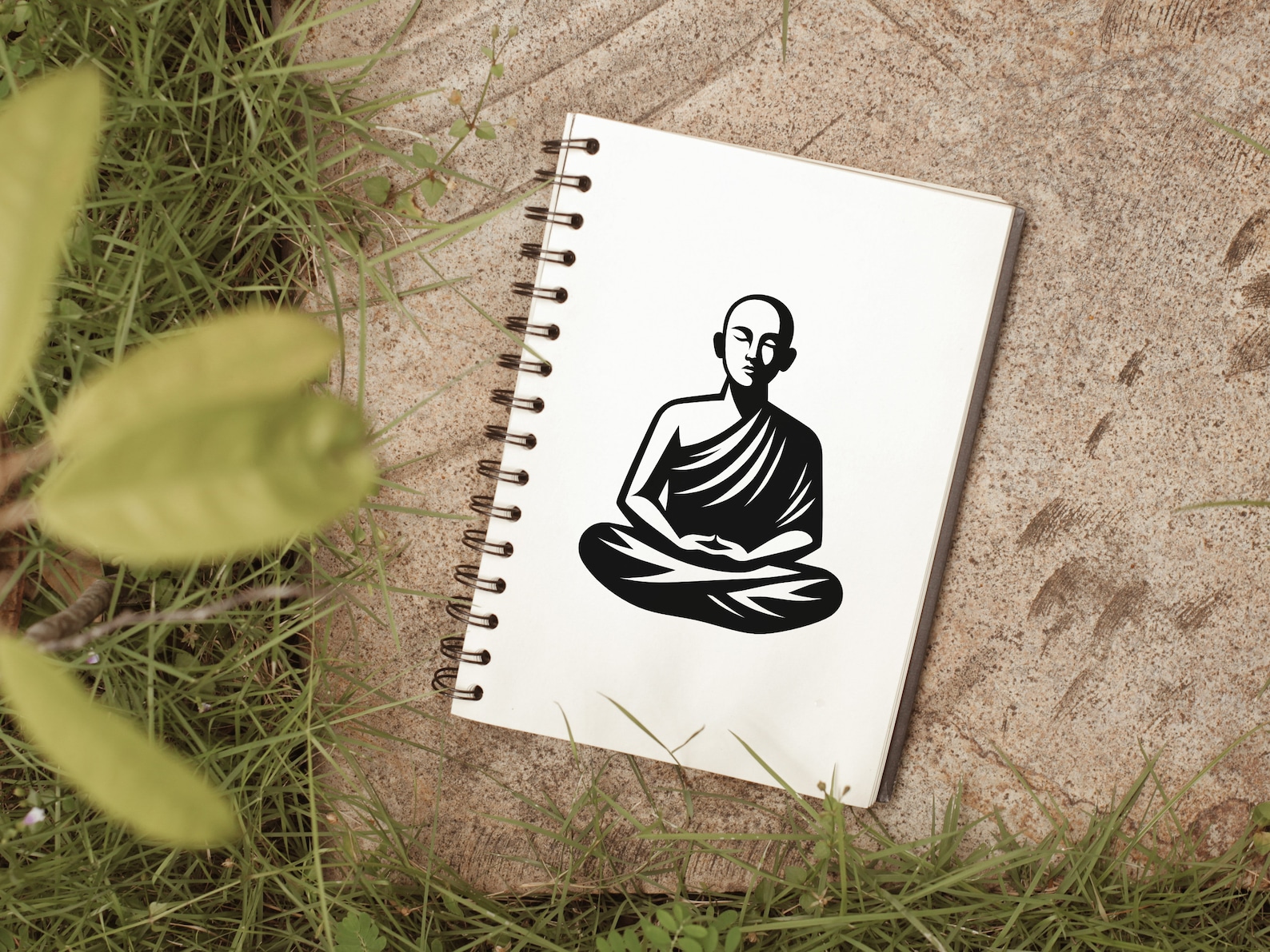 Meditating Monk SVG - Buddhist Monk Meditation Spiritual Zen Printable ...