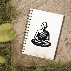 Meditating Monk SVG - Buddhist Monk Meditation Spiritual Zen Printable ...