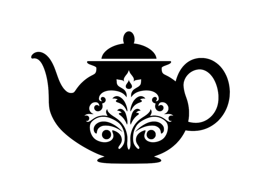 Tea Pot SVG - Old Fashion Vintage Victorian Teapot Kettle Printable ...