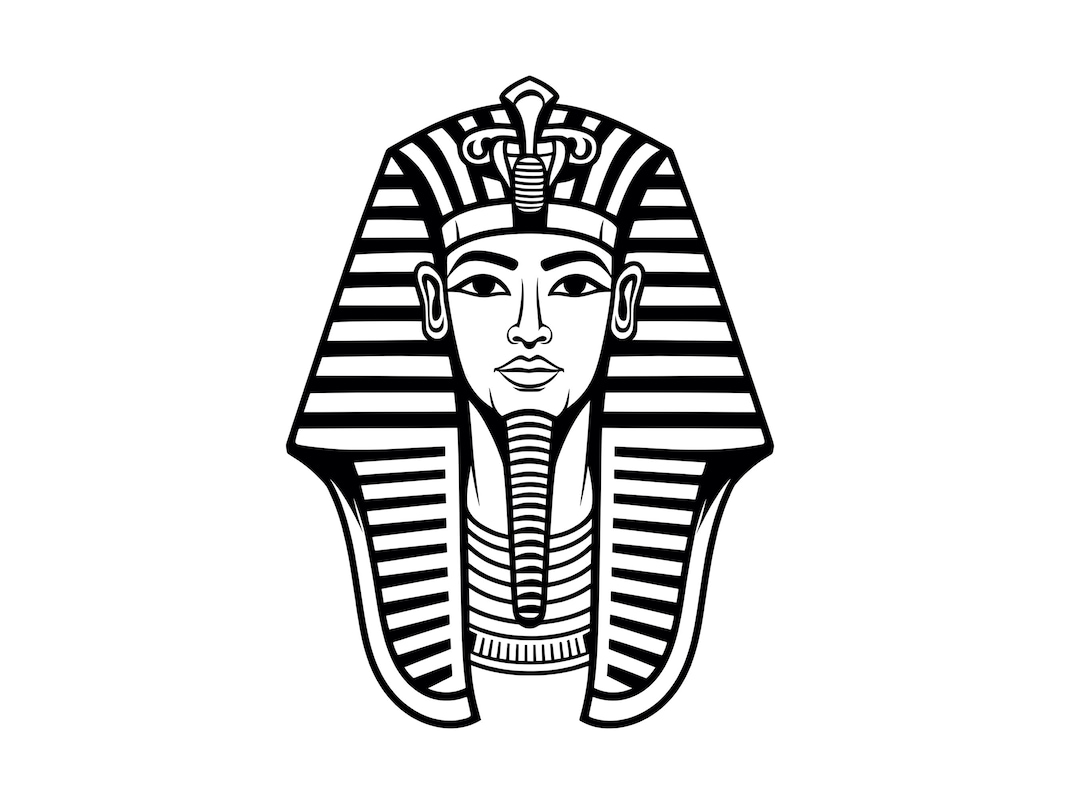 Egyptian Pharaoh SVG - Ancient Egypt King Silhouette Clipart Cut File ...