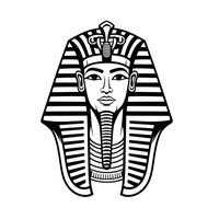 Egyptian Pharaoh -masonic - SVG, PNG, PDF, Jpg Files-- With Black ...
