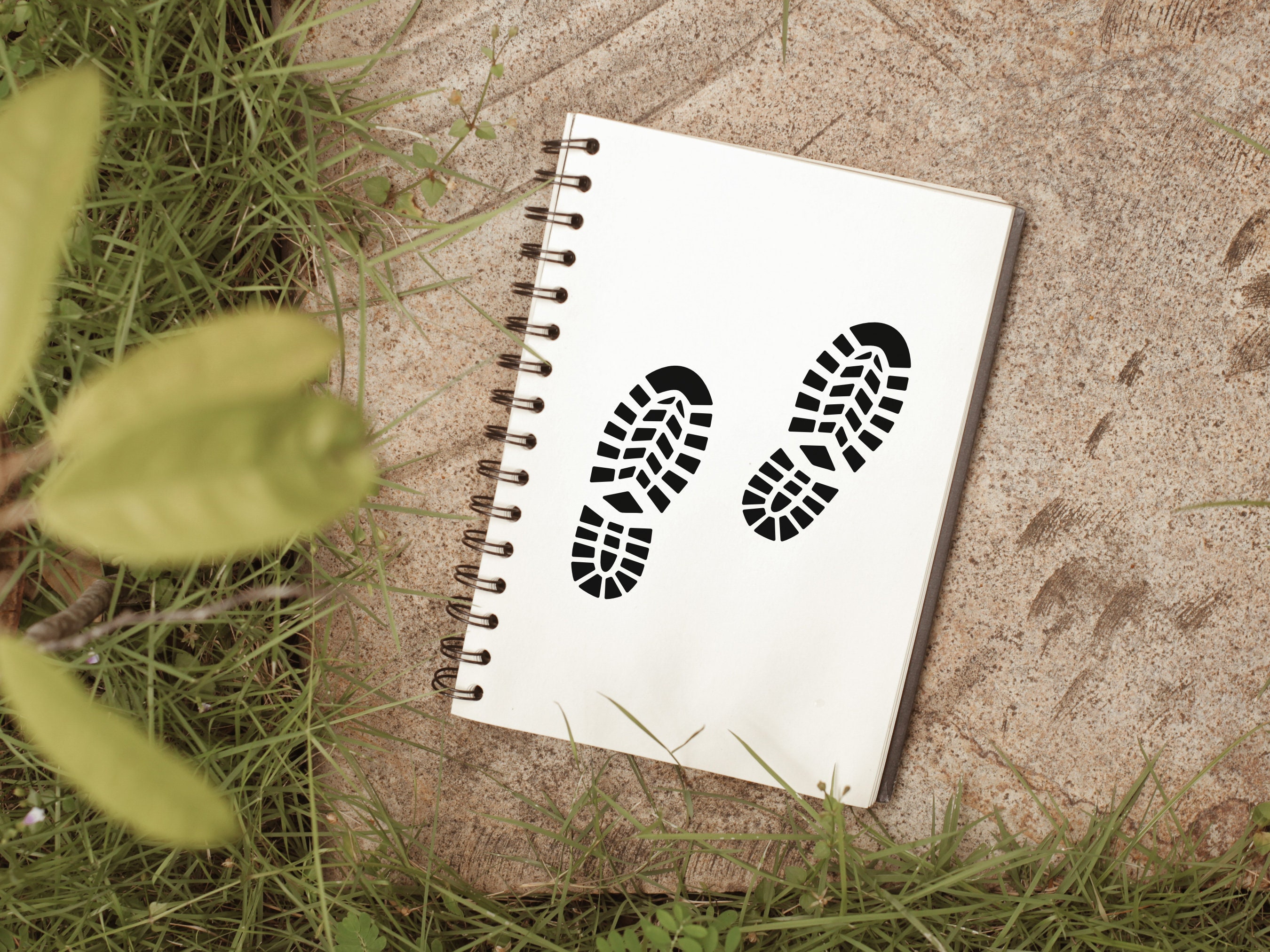 Shoe Prints SVG - Hiking Boot Sole Walking Foot Prints Printable ...
