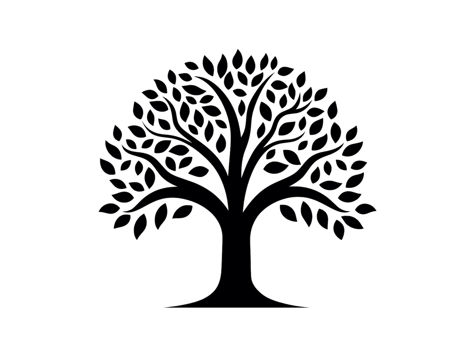 Tree of Life SVG - Symbolic Sacred Tree Silhouette Clipart Cut File ...