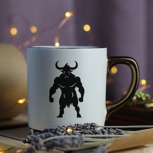 Minotaur SVG - Bull Headed Man Mythical Creature Beast Silhouette ...