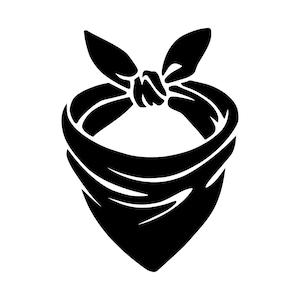 Bandana SVG - Headwear Scarf Cowboy Biker Accessory Silhouette Clip Art ...