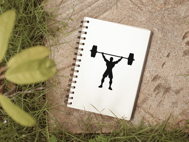 Weightlifter SVG - Gym Body Builder Strong Man Powerlifting Silhouette Clip Art Cut File ...