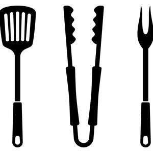 BBQ Utensils SVG, Grill Tools Silhouette, Barbeque Clipart, Cooking ...