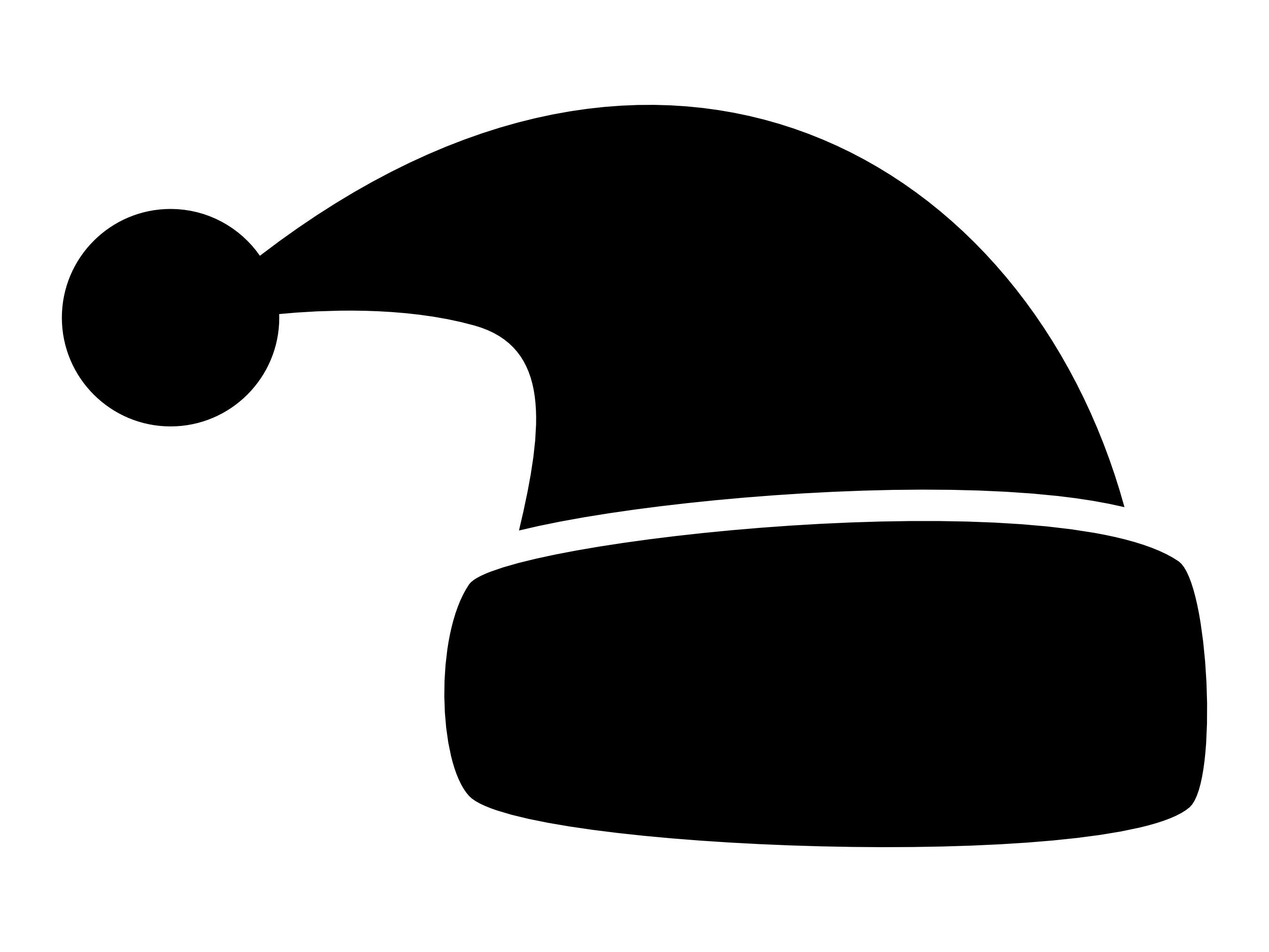 Santa Claus Hat SVG, Santa Hat Silhouette, Christmas Hat Clip Art ...