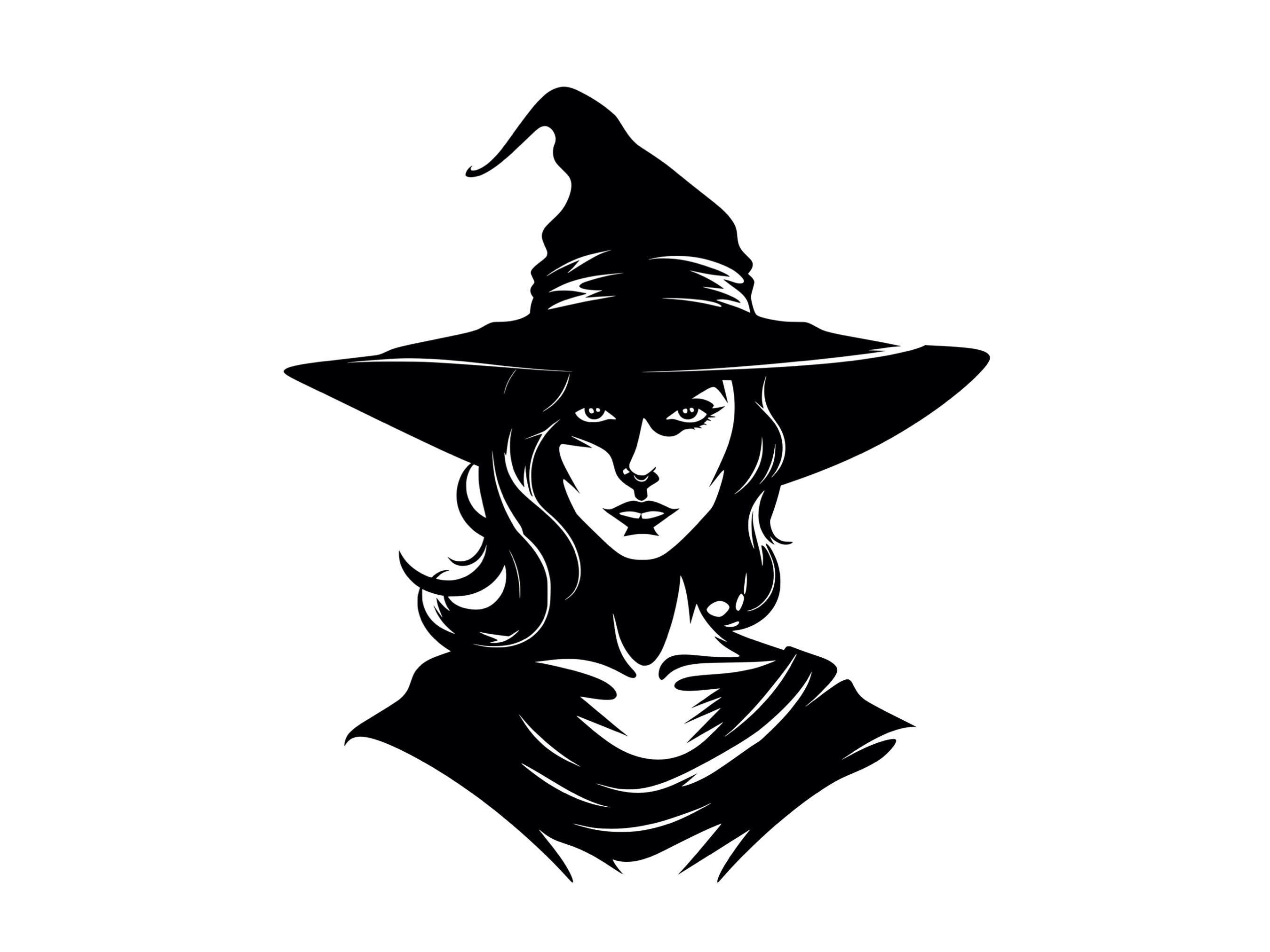 Witch SVG Halloween Witch Gothic Dark Fantasy Woman - Etsy