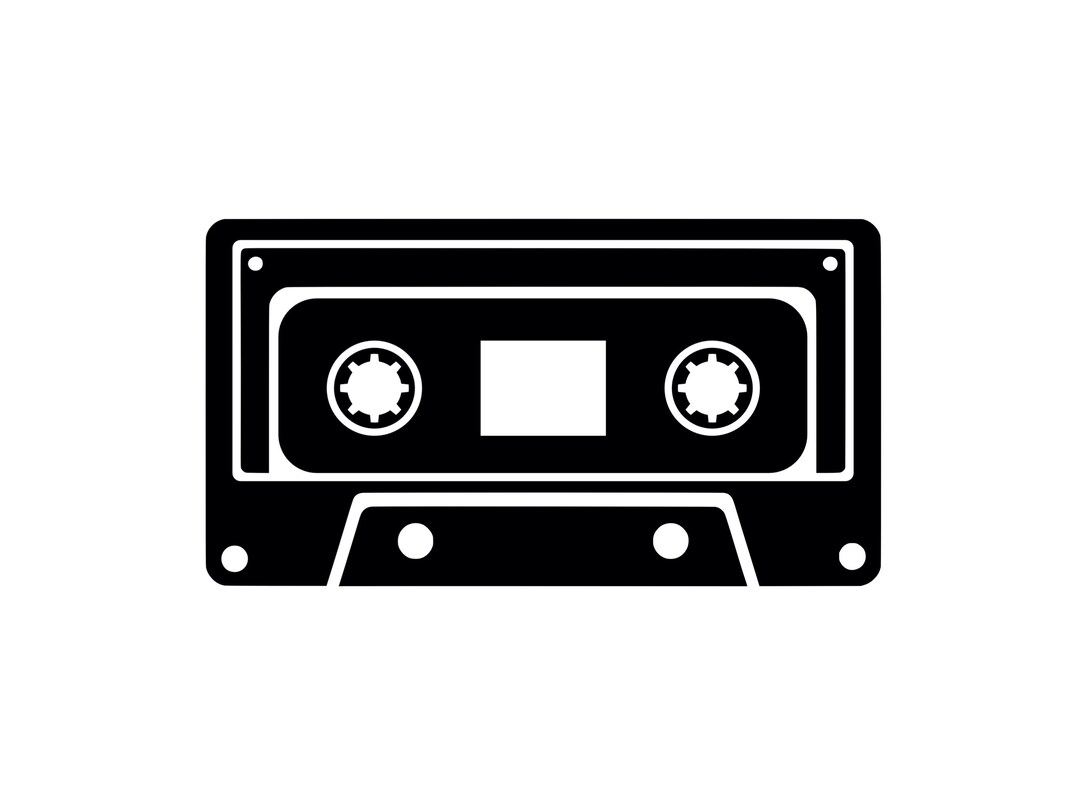 Cassette Tape SVG - Audio Cassette 80s Retro Music Player Silhouette ...