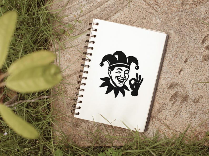 Jester Face SVG - Joker Clown Comedy Theater Festival Costume Printable ...