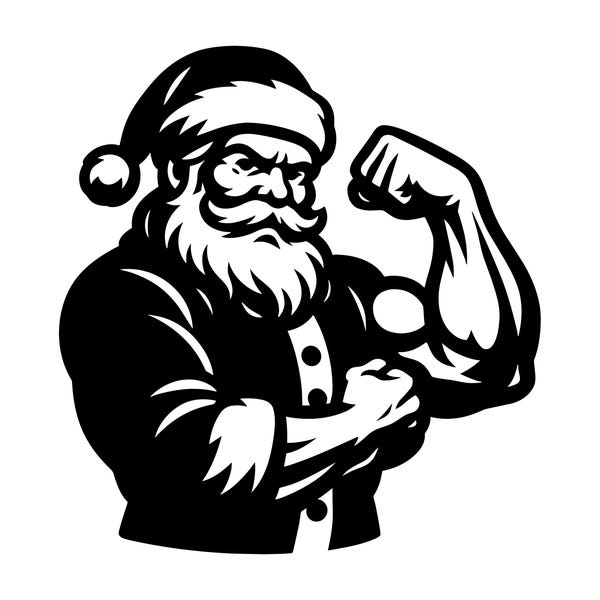 Black Muscles Santa - Etsy