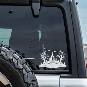 Graveyard SVG - Halloween Spooky Cemetery Burial Site Silhouette ...