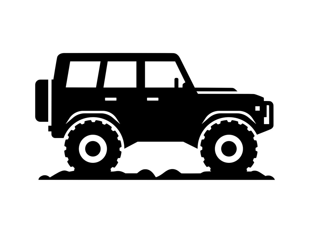 4WD Vehicle SVG - Off-road Four Wheel Drive 4x4 SUV Car Printable Clip ...