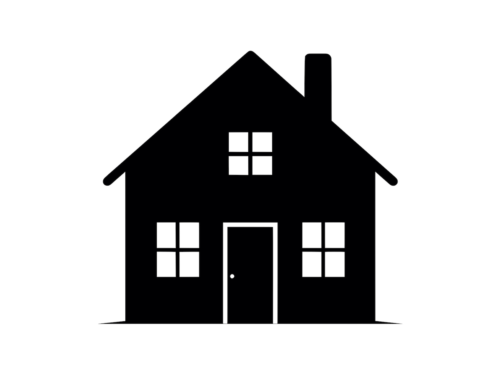 House SVG - Home Silhouette Clipart Cut File, Instant Download, Commercial Use, Svg Jpg Png Eps ...