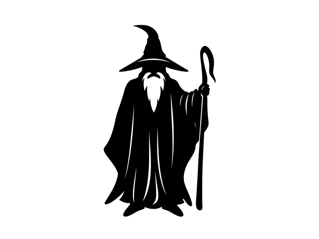 Wizard SVG - Fantasy Wizard Magic Witchcraft Sorcerer Silhouette ...