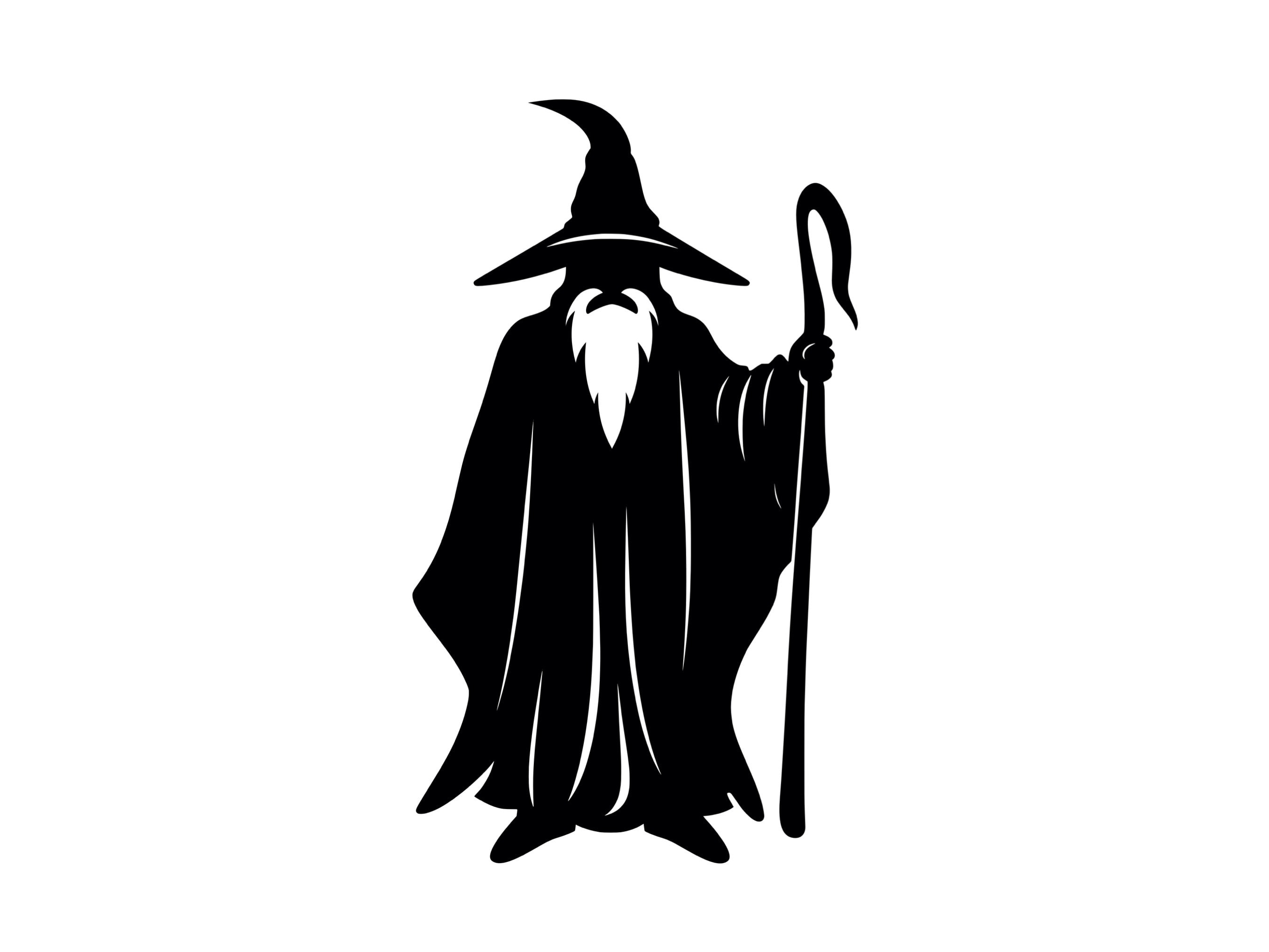 Wizard SVG Fantasy Wizard Magic Witchcraft Sorcerer Silhouette Clipart ...