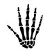 Skeleton Hand Wave Sign SVG - Printable Silhouette Clipart Cut File ...