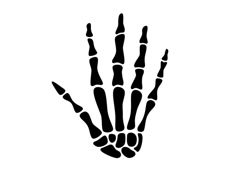 Skelett Hand Welle Zeichen SVG - Printable Silhouette Clipart ...