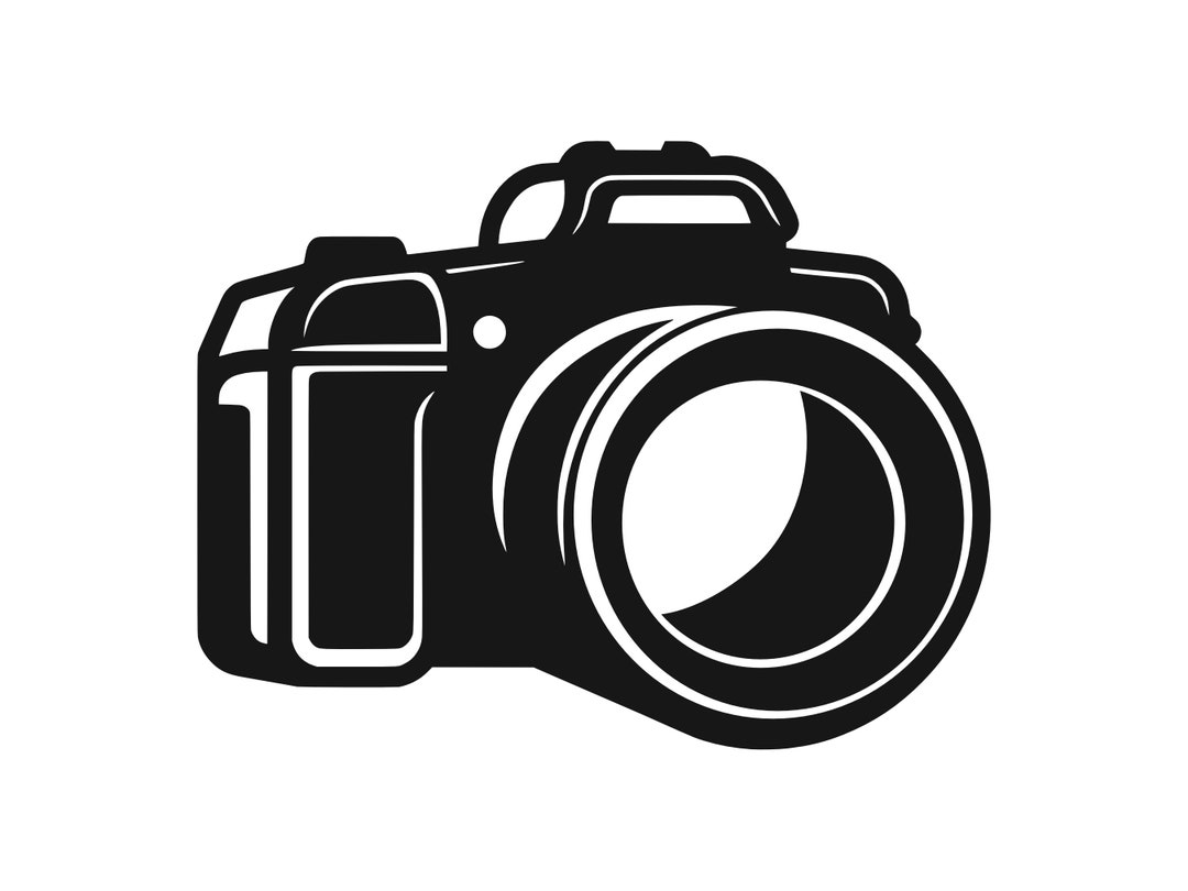 Camera SVG - DSLR Photography Camera Silhouette Clip Art Cut File ...