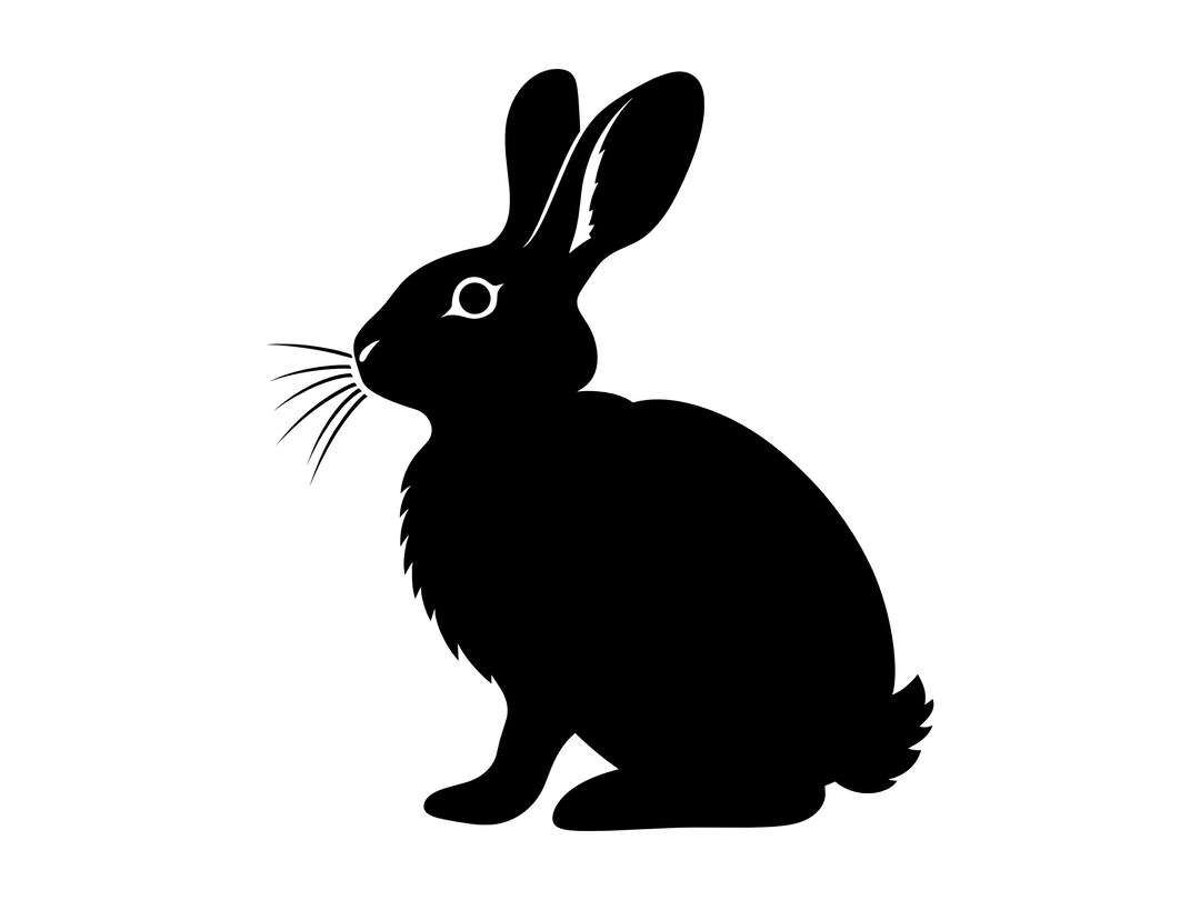 Rabbit SVG - Easter Bunny Cute Animal Silhouette Clip Art Cut File ...