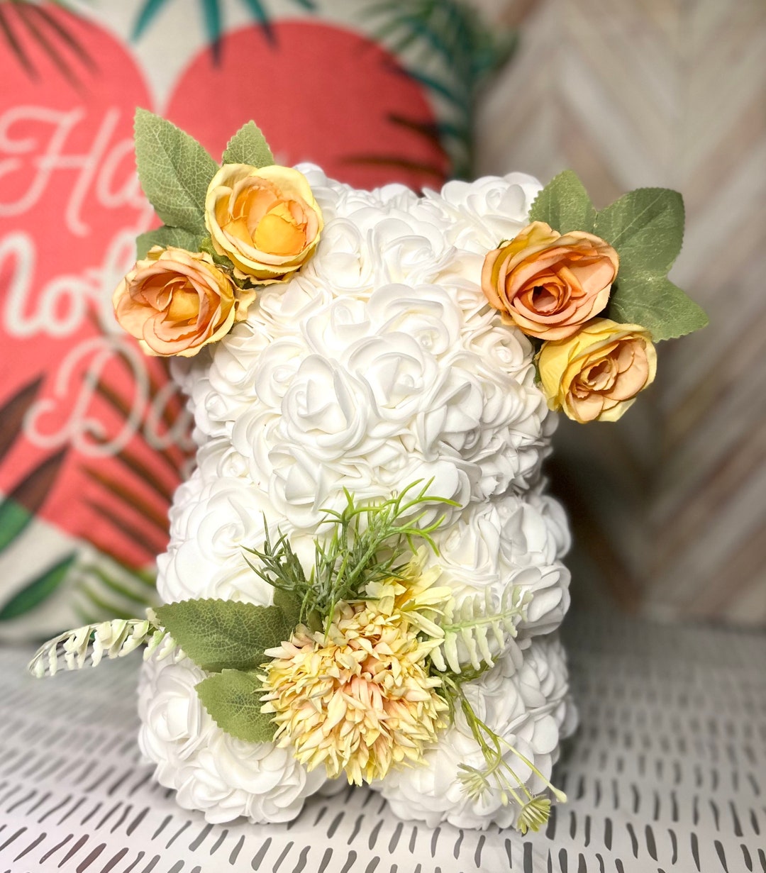 Rose Bear Rosette Bear boujee Bear Yellow Flower Child - Etsy